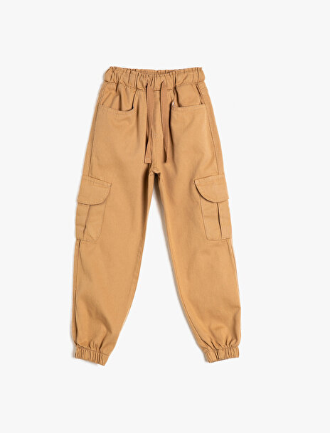 Koton Erkek Çocuk Paçası Beli Lastikli Cepli Bol Pantolon