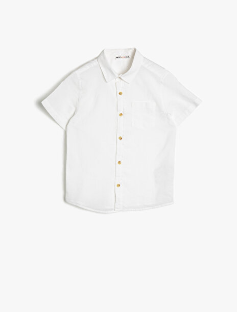 Koton Erkek Çocuk Basic Cepli Kısa Kollu Klasik Yaka Gömlek Koton Erkek Çocuk Basic Cepli Kısa Kollu Klasik Yaka Gömlek