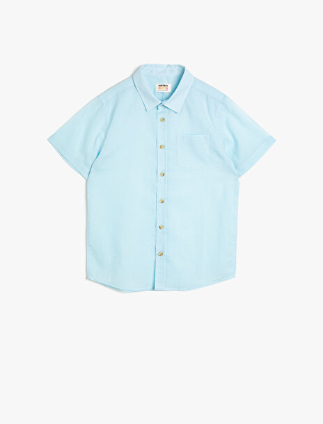 Koton Erkek Çocuk Basic Cepli Kısa Kollu Klasik Yaka Gömlek Koton Erkek Çocuk Basic Cepli Kısa Kollu Klasik Yaka Gömlek