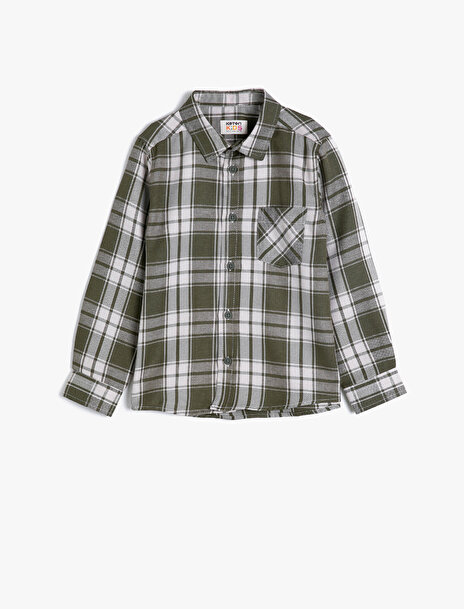 Koton Erkek Çocuk Klasik Yaka Uzun Kollu Kareli Gömek Koton Erkek Çocuk Klasik Yaka Uzun Kollu Kareli Gömek