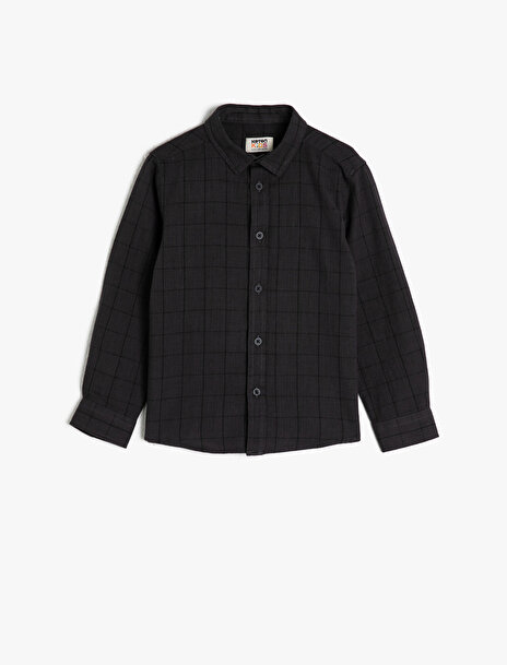 Koton Erkek Çocuk %100 Pamuk Uzun Kollu Kareli Gömlek Koton Erkek Çocuk %100 Pamuk Uzun Kollu Kareli Gömlek