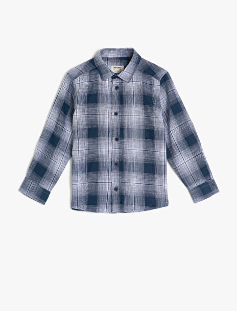 Koton Erkek Çocuk Pamuklu Kareli Uzun Kollu Gömlek Koton Erkek Çocuk Pamuklu Kareli Uzun Kollu Gömlek