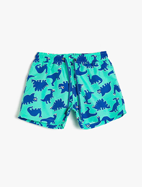 Koton Erkek Çocuk Dinazor Baskılı Şort Mayo