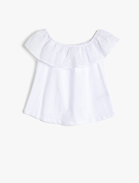 Koton Kız Çocuk Pamuklu Yumuşak Kumaşından Motifli Pullu Kısa Kollu Tshirt Koton Kız Çocuk Pamuklu Yumuşak Kumaşından Motifli Pullu Kısa Kollu Tshirt