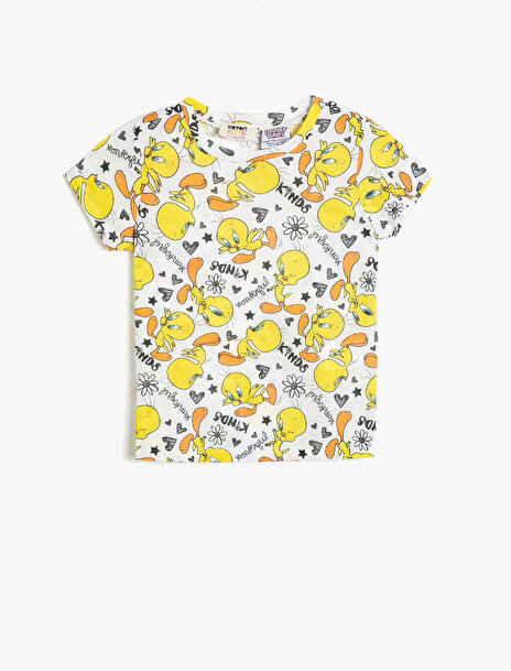 Koton Kız Çocuk Looney Tunes Lisanslı Göğsü Baskılı Tişört Koton Kız Çocuk Looney Tunes Lisanslı Göğsü Baskılı Tişört