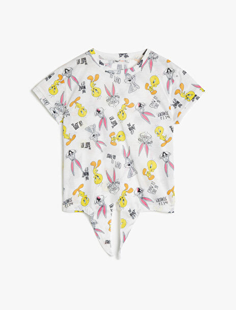 Koton Kız Çocuk Bugs Bunny Lisanslı Baskılı Yumuşak Kumaştan Tişört