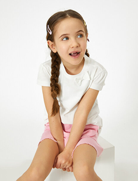 Koton Kız Çocuk Basic Yumuşak Pamuklu Bisiklet Yaka Kısa Kollu Tişört Koton Kız Çocuk Basic Yumuşak Pamuklu Bisiklet Yaka Kısa Kollu Tişört