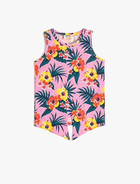 Koton Kız Çocuk Çiçekli Pamuklu Yumuşak Kumaştan Kalın Askılı Atlet Koton Kız Çocuk Çiçekli Pamuklu Yumuşak Kumaştan Kalın Askılı Atlet