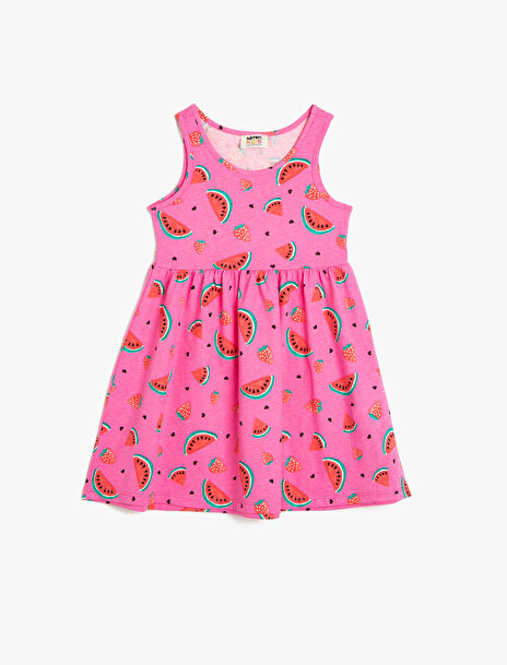 Koton Kız Çocuk Desenli Kolsuz Belden Oturtmalı Bol Kesim Elbise Koton Kız Çocuk Desenli Kolsuz Belden Oturtmalı Bol Kesim Elbise