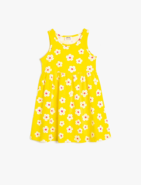 Koton Kız Çocuk Çiçekli Kolsuz Belden Oturtmalı Bol Kesim Elbise Koton Kız Çocuk Çiçekli Kolsuz Belden Oturtmalı Bol Kesim Elbise