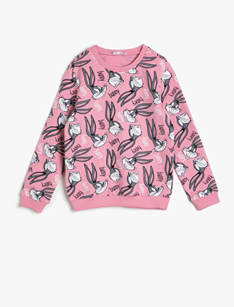 Koton Kız Çocuk Warner Bros Lisanslı Bugs Bunny Baskılı Sweatshirt