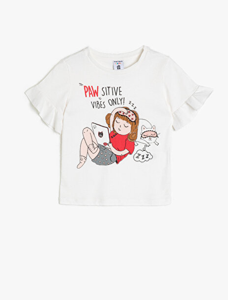 Koton Kız Çocuk Koton Kids Love T-Shirt