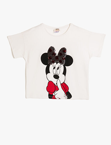 Koton Kız Çocuk Disney Lisanslı Kısa Kollu Minnie Tişört Koton Kız Çocuk Disney Lisanslı Kısa Kollu Minnie Tişört