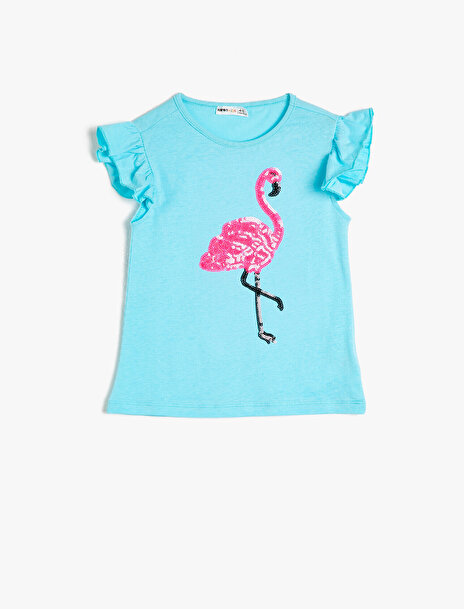 Koton Kız Çocuk Pamuklu Yumuşak Kumaşıtan Pullu Motifli Tişört Koton Kız Çocuk Pamuklu Yumuşak Kumaşıtan Pullu Motifli Tişört