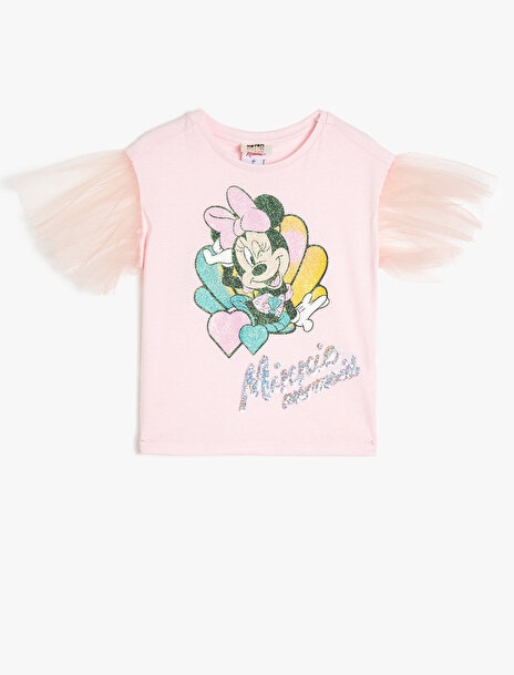 Koton Kız Çocuk Pamuklu Disney Lisanslı Tüllü Tişört
