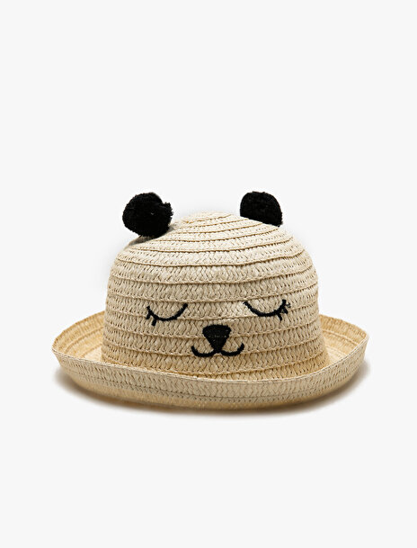 Koton Kız Çocuk Ponponlu Hasır Şapka
