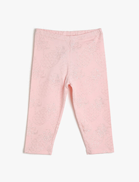 Koton Kız Çocuk Simli Meyve Desenli İnce Esnek Kumaştan Normal Bel Diz Altı Capri Tayt Koton Kız Çocuk Simli Meyve Desenli İnce Esnek Kumaştan Normal Bel Diz Altı Capri Tayt