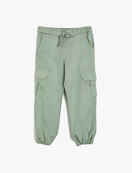Koton Kız Çocuk Kemer Detaylı Pantolon