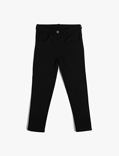 Koton Kız Çocuk Esnek Pantolon Kumaşından Beli Ayar Lastikli Normal Bel Uzun Pantolon Koton Kız Çocuk Esnek Pantolon Kumaşından Beli Ayar Lastikli Normal Bel Uzun Pantolon