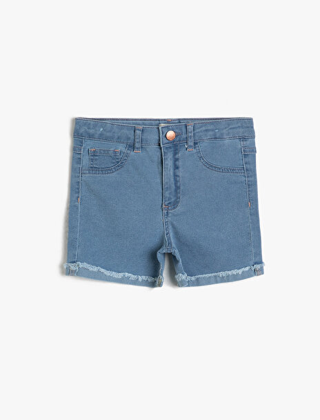 Koton Kız Çocuk Esnek Jean Kumaştan Rahat Kesimli Paça Kıvırmalı Kısa Jean Şort Koton Kız Çocuk Esnek Jean Kumaştan Rahat Kesimli Paça Kıvırmalı Kısa Jean Şort