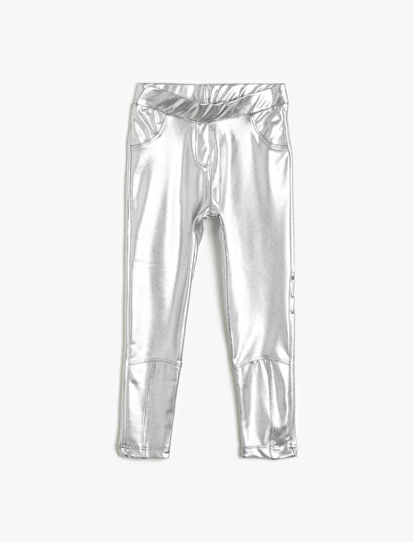 Koton Kız Çocuk Parlak Kumaştan Dikişli Normal Bel Uzun Tayt Koton Kız Çocuk Parlak Kumaştan Dikişli Normal Bel Uzun Tayt