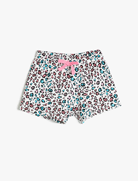 Koton Kız Çocuk Leopar Desenli Süs Bağcık Detaylı Orta Bel Kısa Şort Koton Kız Çocuk Leopar Desenli Süs Bağcık Detaylı Orta Bel Kısa Şort