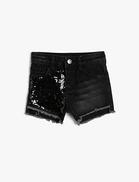 Koton Kız Çocuk Rahat Kesim Çift Taraflı Pullu Beli Ayar Lastikli Kısa Jean Şort Koton Kız Çocuk Rahat Kesim Çift Taraflı Pullu Beli Ayar Lastikli Kısa Jean Şort