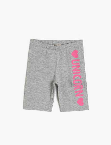 Koton Kız Çocuk Unicorn Yazılı Baskılı Tayt