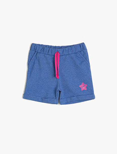 Koton Kız Çocuk Simli Baskılı Süs Cepli Normal Bel Orta Boy Şort Koton Kız Çocuk Simli Baskılı Süs Cepli Normal Bel Orta Boy Şort