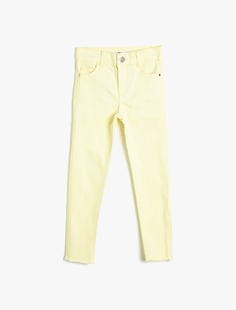 Koton Kız Çocuk Esnek Yumuşak Cepli Fermuarlı Beli Ayar Lastikli Dar Kesim Uzun Jean Pantolon Koton Kız Çocuk Esnek Yumuşak Cepli Fermuarlı Beli Ayar Lastikli Dar Kesim Uzun Jean Pantolon
