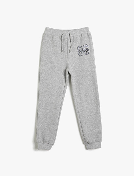Koton Kız Çocuk İçi Tüylü Sweatshirt Kumaşından Simli Baskılı Jogger Eşofman Koton Kız Çocuk İçi Tüylü Sweatshirt Kumaşından Simli Baskılı Jogger Eşofman