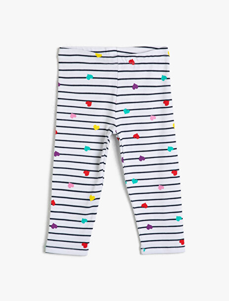 Koton Kız Çocuk Çizgili İnce Esnek Kumaştan Normal Bel Diz Altı Capri Tayt Koton Kız Çocuk Çizgili İnce Esnek Kumaştan Normal Bel Diz Altı Capri Tayt