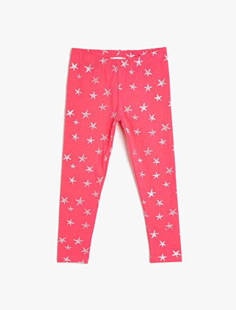 Koton Kız Çocuk Simli Baskılı İnce Esnek Kumaştan Normal Bel Uzun Tayt Koton Kız Çocuk Simli Baskılı İnce Esnek Kumaştan Normal Bel Uzun Tayt