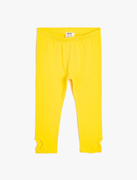 Koton Kız Çocuk Paçası Fiyonklu İnce Esnek Kumaştan Normal Bel Diz Altı Capri Tayt Koton Kız Çocuk Paçası Fiyonklu İnce Esnek Kumaştan Normal Bel Diz Altı Capri Tayt