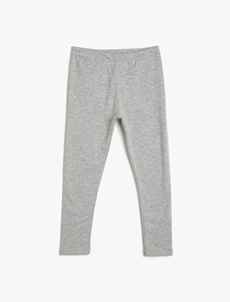 Koton Kız Çocuk İnce Esnek Kumaştan Normal Bel Uzun Tayt Koton Kız Çocuk İnce Esnek Kumaştan Normal Bel Uzun Tayt