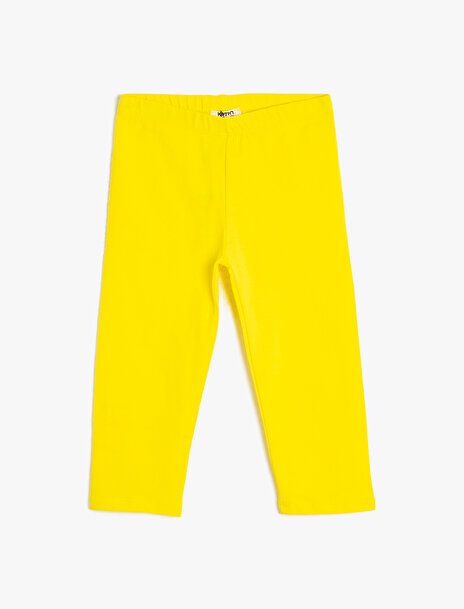 Koton Kız Çocuk İnce Esnek Kumaştan Normal Bel Diz Altı Capri Tayt Koton Kız Çocuk İnce Esnek Kumaştan Normal Bel Diz Altı Capri Tayt