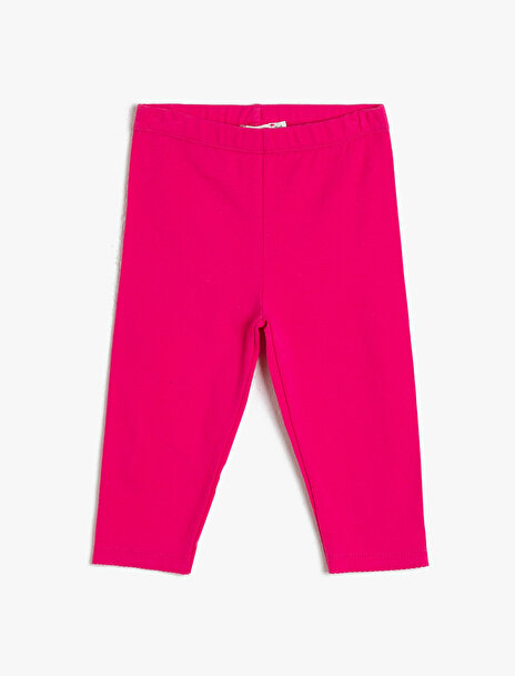 Koton Kız Çocuk İnce Esnek Kumaştan Normal Bel Diz Altı Capri Tayt Koton Kız Çocuk İnce Esnek Kumaştan Normal Bel Diz Altı Capri Tayt