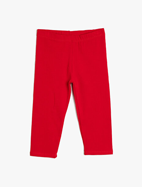 Koton Kız Çocuk İnce Esnek Kumaştan Normal Bel Diz Altı Capri Tayt Koton Kız Çocuk İnce Esnek Kumaştan Normal Bel Diz Altı Capri Tayt