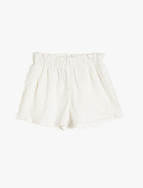 Koton Kız Çocuk Püskül Detaylı Normal Bel Şort