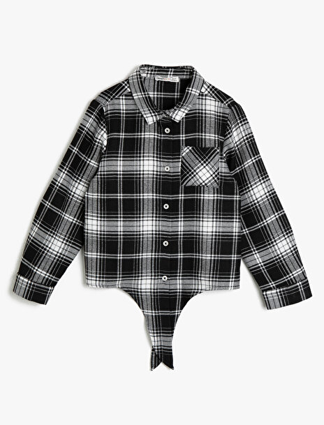 Koton Kız Çocuk Ekoseli Tüylü Kalın Kumaştan Belden Bağlamalı Uzun Kollu Gömlek Koton Kız Çocuk Ekoseli Tüylü Kalın Kumaştan Belden Bağlamalı Uzun Kollu Gömlek