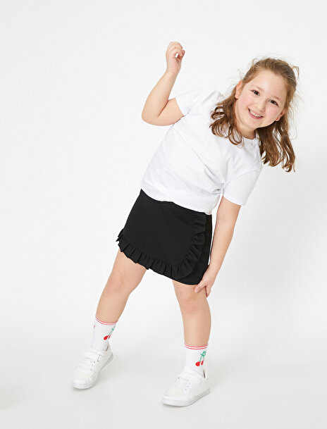 Koton Kız Çocuk Fırfırlı Normal Bel Diz Üstü Etek