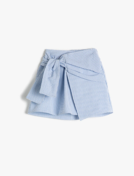 Koton Kız Çocuk Normal Bel Beli Bağlamalı Çizgili Etek Koton Kız Çocuk Normal Bel Beli Bağlamalı Çizgili Etek