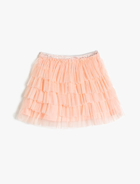 Koton Kız Çocuk Katkat Beli Simli Lastikli Orta Boy Tütü Etek Koton Kız Çocuk Katkat Beli Simli Lastikli Orta Boy Tütü Etek