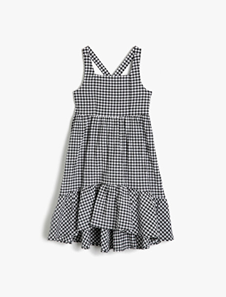 Koton Kız Çocuk Kareli Elbise