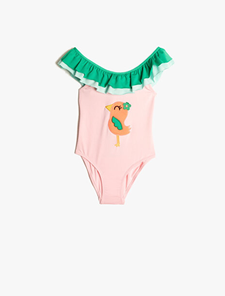 Koton Kız Çocuk Fırfır Detaylı Mayo