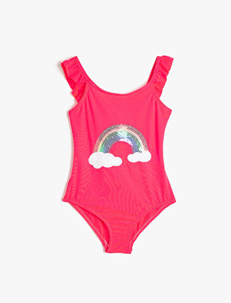 Koton Kız Çocuk İşlemeli Mayo