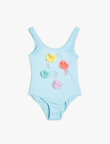 Koton Kız Çocuk İşlemeli Mayo