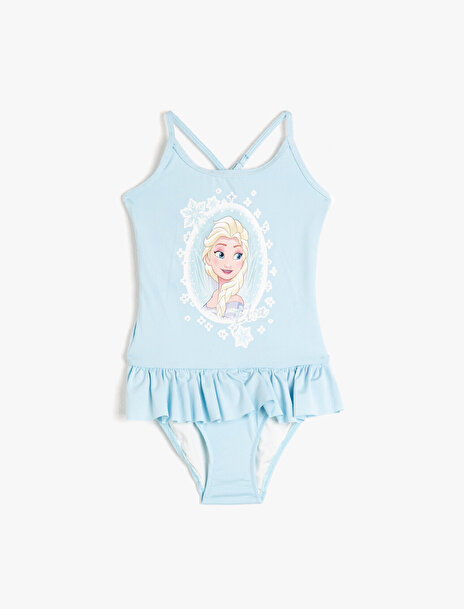 Koton Kız Çocuk Disney Lisanslı Fırfırlı Frozen Mayo