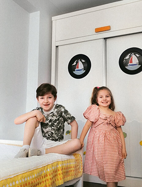 Koton Kız Çocuk Kareli Elbise