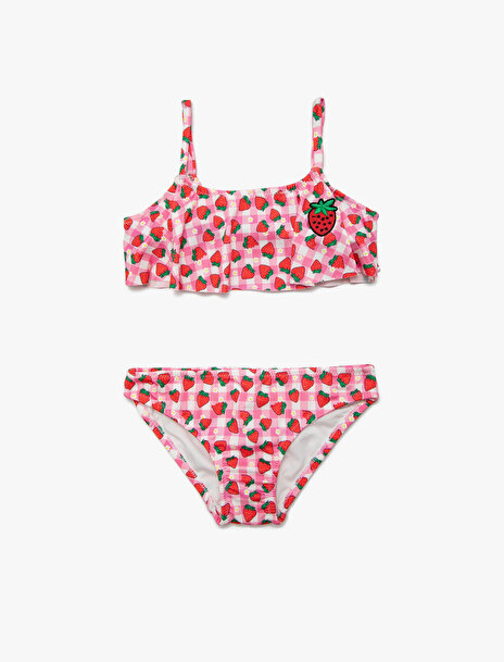 Koton Kız Çocuk Desenli Bikini Takımı